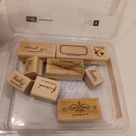 Stampin' Up! | Art | Stampin Up Wood Mounted Rubber Stamps Noteworthy ...